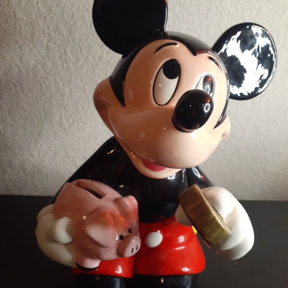 Disney | Art | Gorgeous Disney Original 8 Mickey Ceramic Coin Bank ...